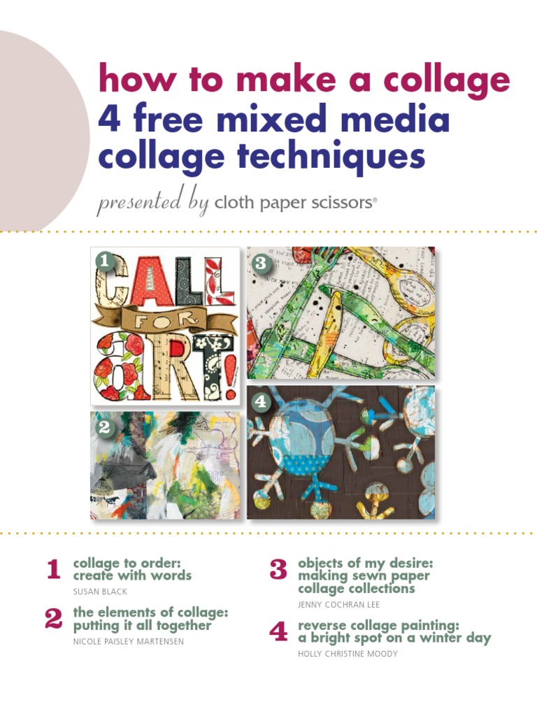 4 Free Mixed Media Collage Techniques: How To Make A Collage | PDF ...