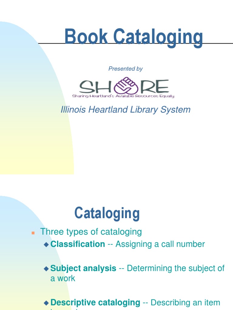 Book Cataloging For Handouts | PDF | Cataloging | Library Cataloging ...