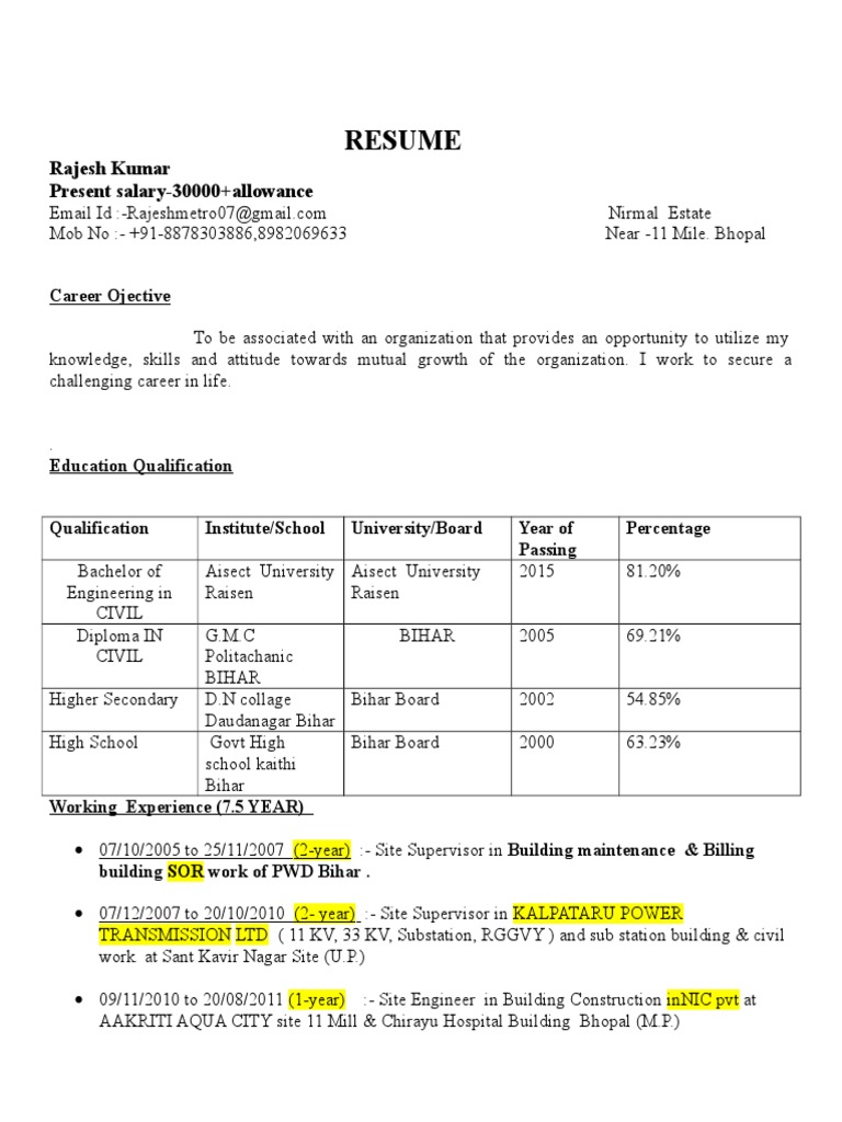 A Qualified Civil Engineer Seeks New Opportunities | PDF | Engineering ...