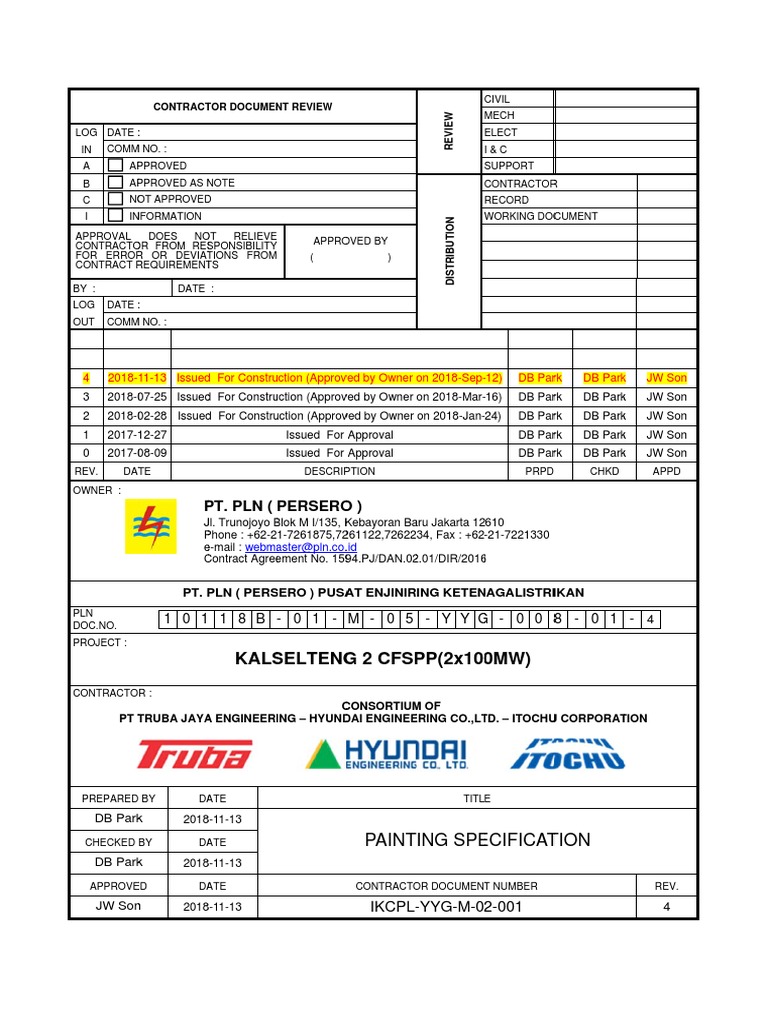 IKCPL YYG M 02 001 Painting Specification | PDF | Paint | Rust