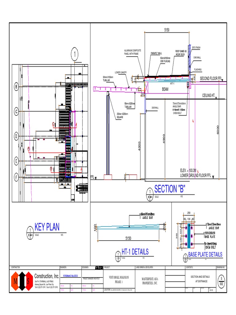 Canopy Section at Entrance-1 | PDF | Buildings And Structures ...