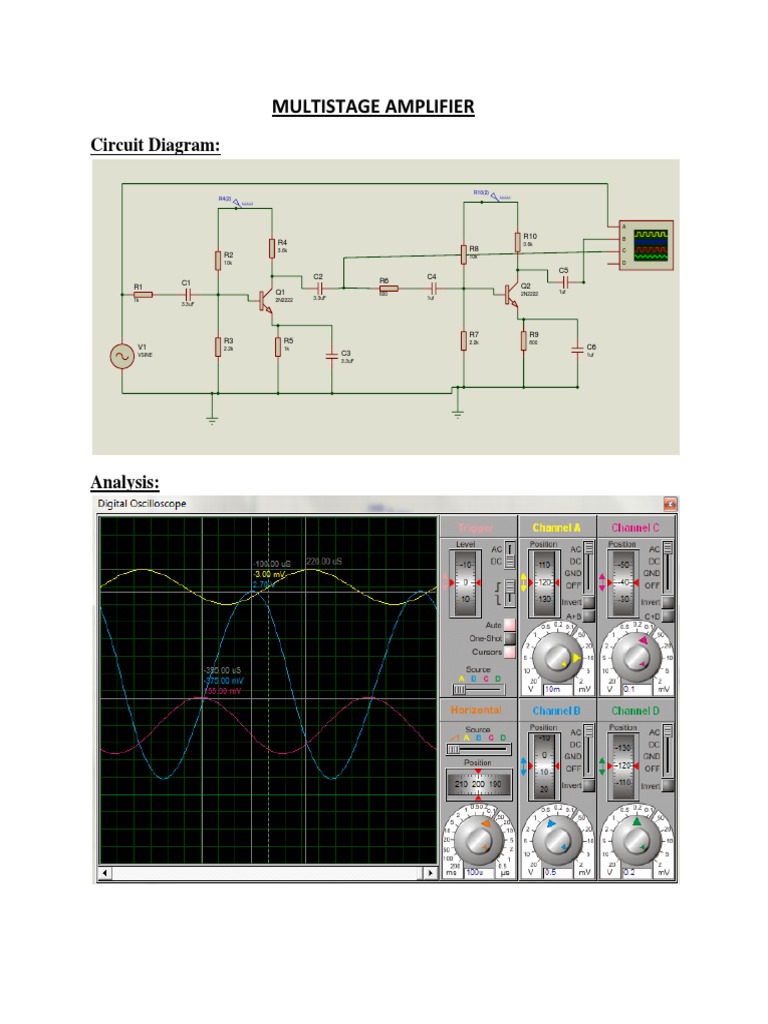 Multistage Amplifier: Circuit Diagram | PDF