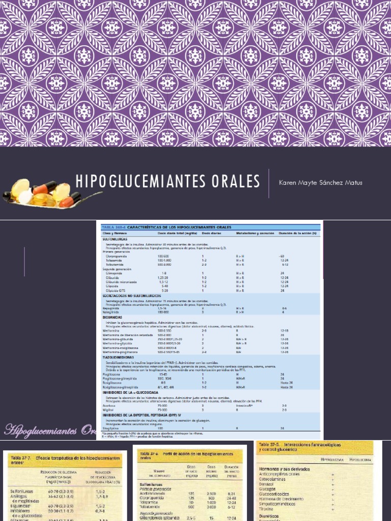 Hipoglucemiantes Orales 2 | PDF | Hipoglucemia | Diabetes mellitus tipo 2