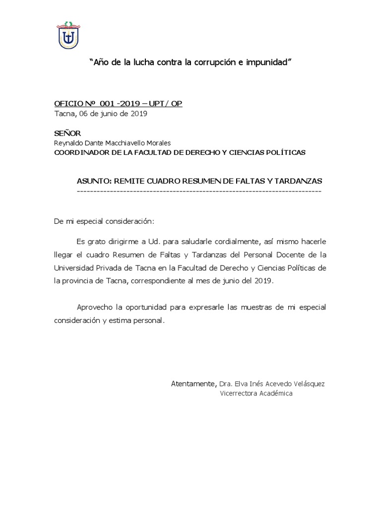 Ejemplo de Oficio Simple | PDF