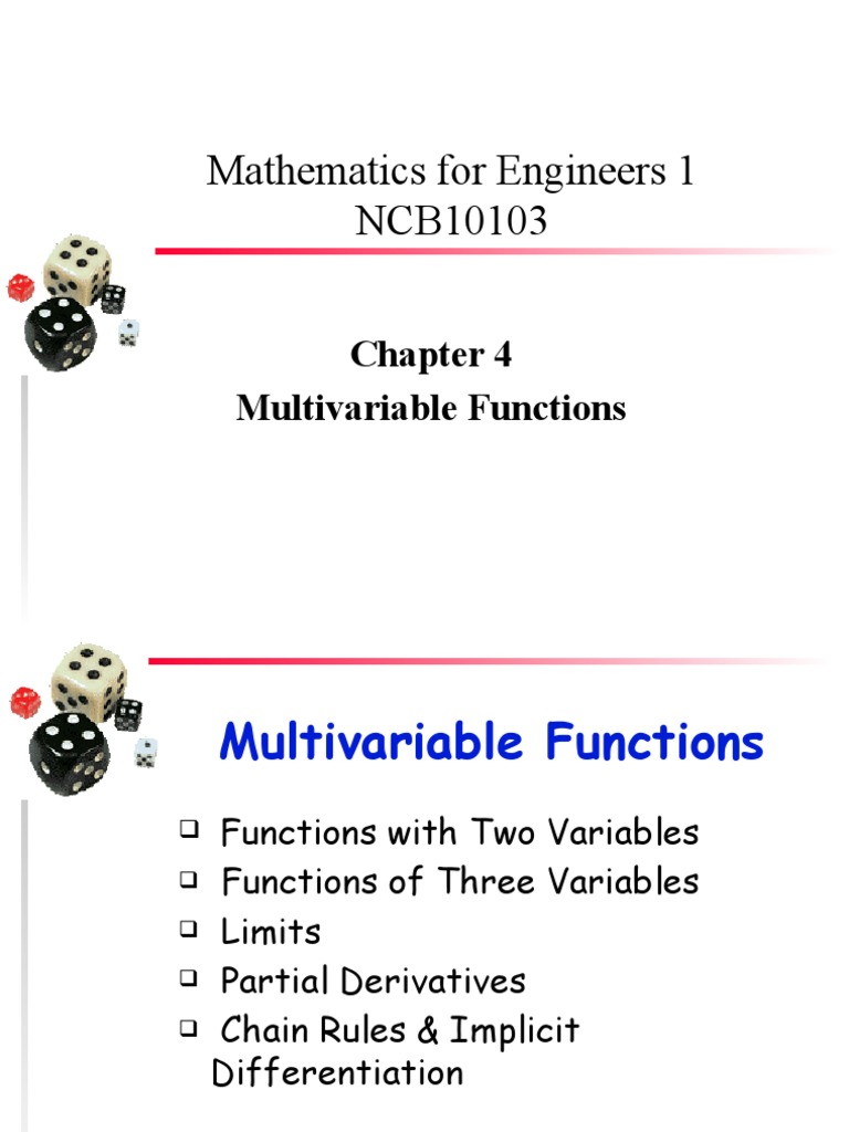 Chapter 4 Multivariable Functions | PDF | Function (Mathematics) | Derivative