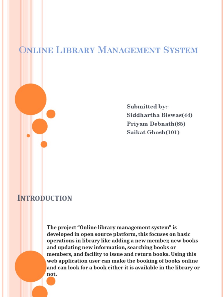 Online Library Management System | Download Free PDF | Software ...