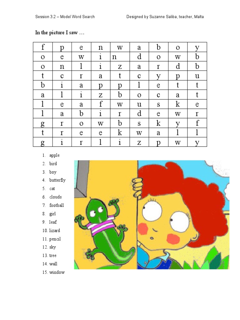 Model Word Search Activity | PDF