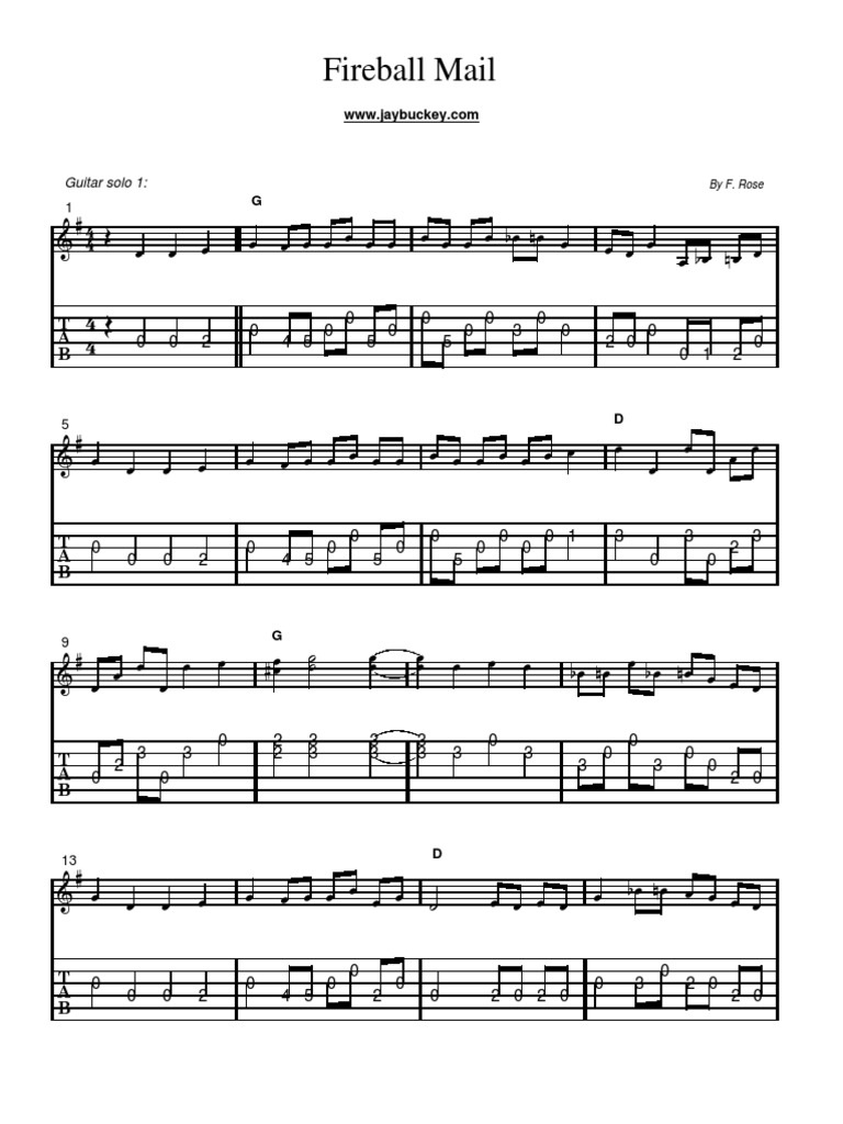 Fireball Mail - Guitar (Newsletter Edition) | PDF