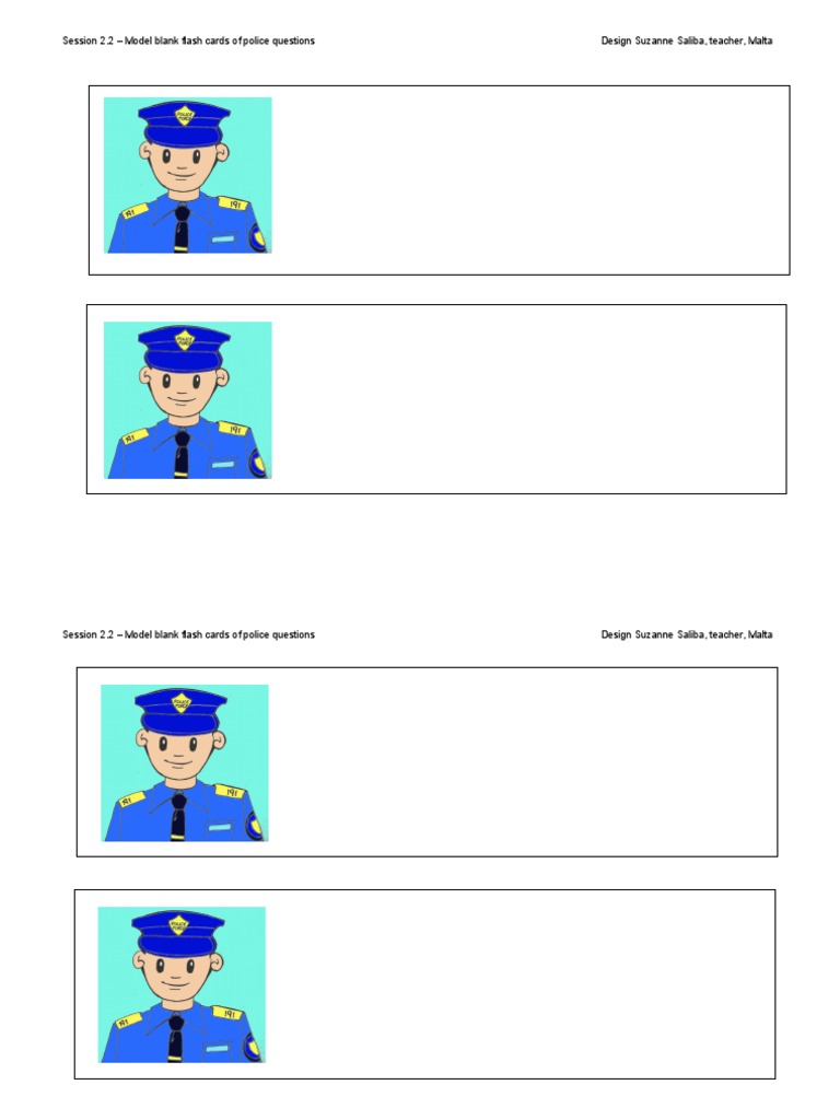 Sample Blank Flash Cards Session 2.2 | PDF