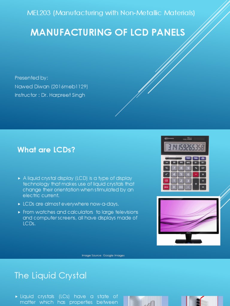 LCD Panel Manufacturing Process | PDF | Liquid Crystal | Liquid Crystal ...