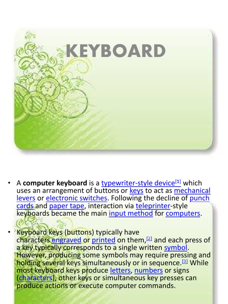 Keyboard | PDF | Computer Keyboard | Touchscreen