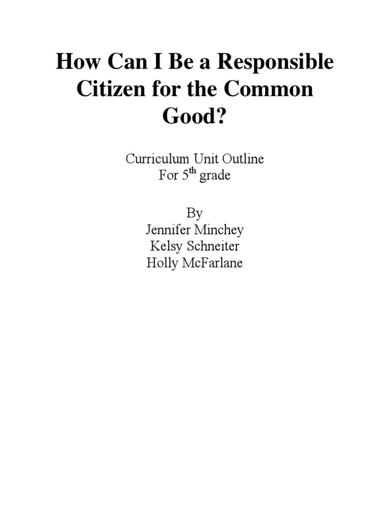 Responsible Citizen | PDF | Citizenship | Educational Assessment