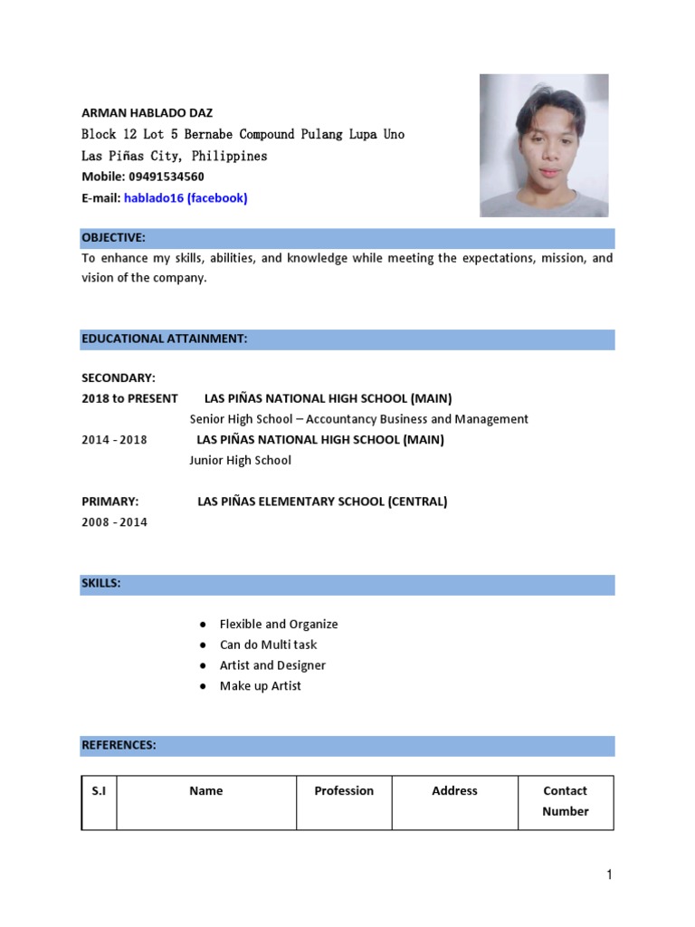 Arman Hablado Daz Resume | PDF