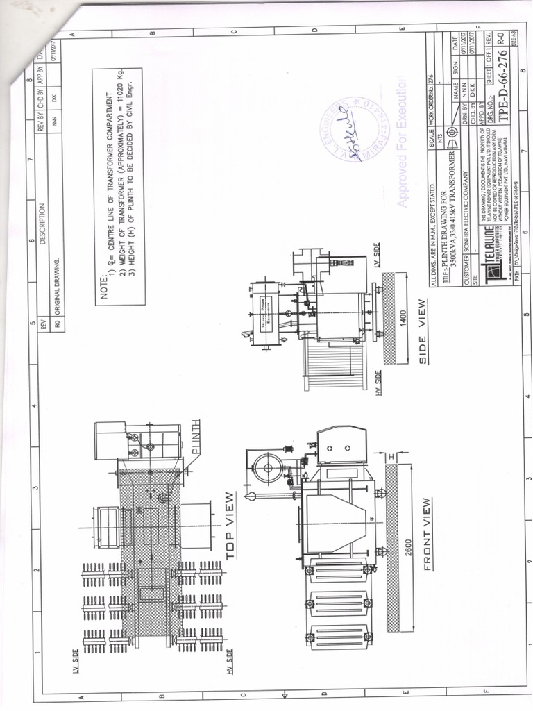 Transformer Plinth Drawing