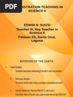 Cot - DLP - Science 6 - Earth's Rotation by Master Teacher Eva M. Corvera | PDF | Teachers ...