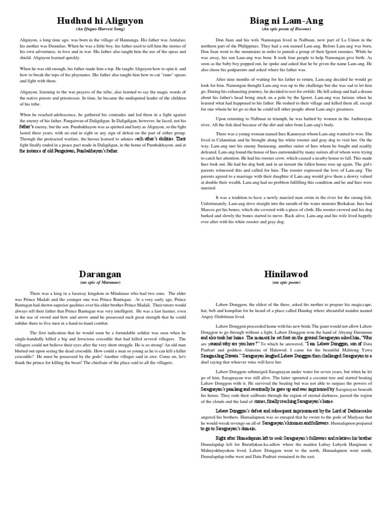 Epics of Heroism and Love: A Comparative Look at Traditional Stories ...