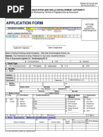 (Tesda) Revised Application Form | PDF | Vocational Education | Further ...