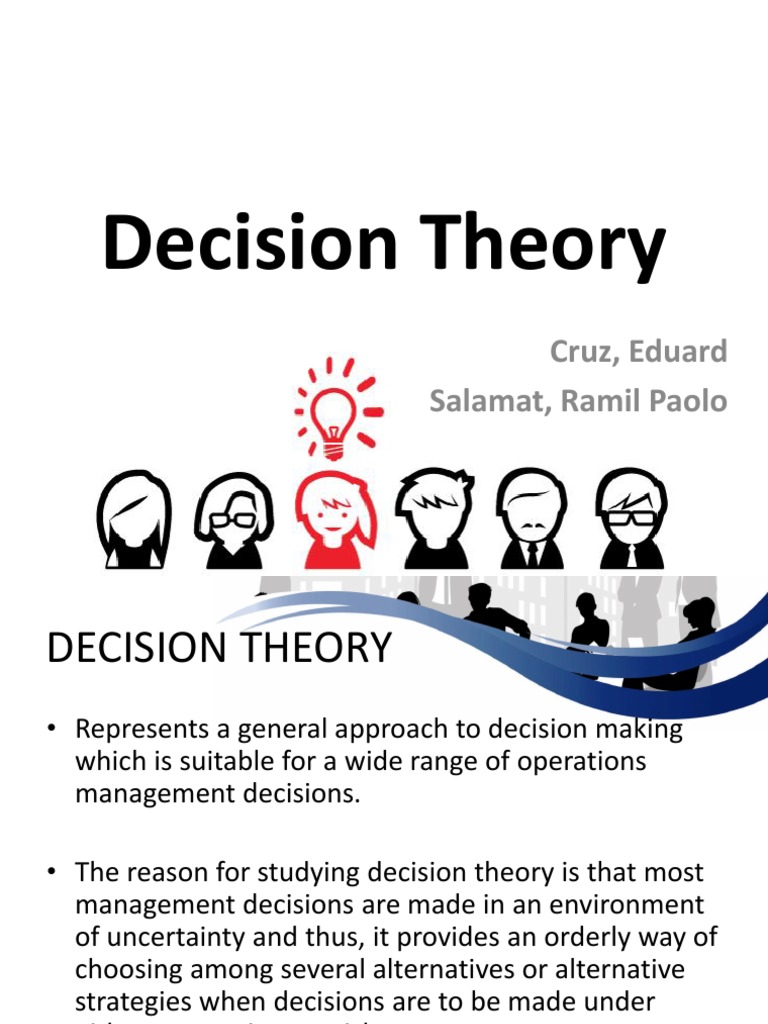 Decision Theory Presentation Pdf Decision Theory Expected Value