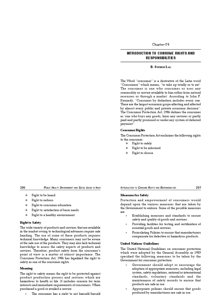 Introduction To Consumer Rights and Resp | PDF | Nutrition Facts Label ...