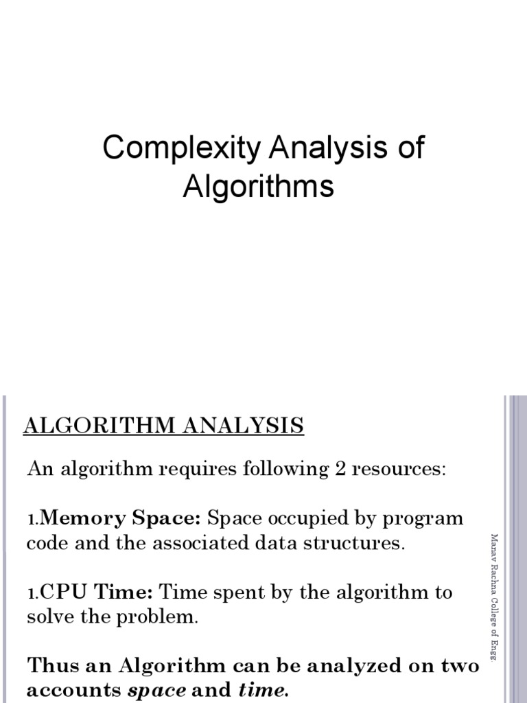 W1L2 Complexity PDF | PDF | Control Flow | Time Complexity W1L2 Complexity PDF | PDF | Control Flow | Time Complexity