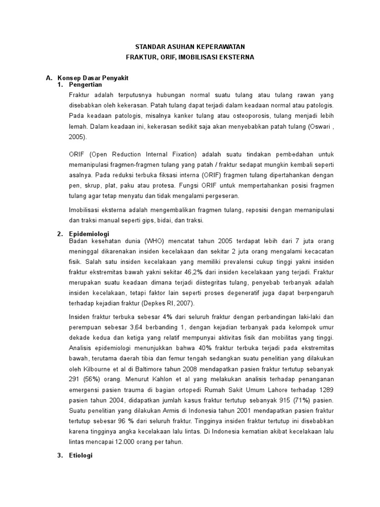 Sak Fraktur, Orif, Oref | PDF