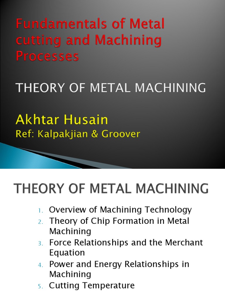 Theory of Metal Cutting | PDF | Machining | Mechanical Engineering