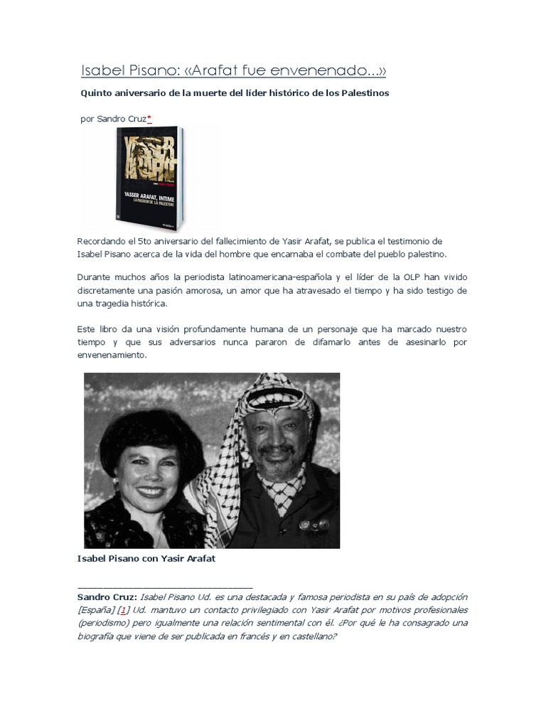 Isabel Pisano | PDF | Yasser Arafat | Itzjak Rabin