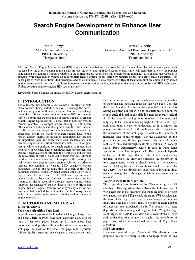 Search Engine Development To Enhance User Communication | PDF | Search ...