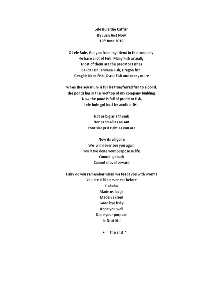 Lele Bule The Catfish | PDF