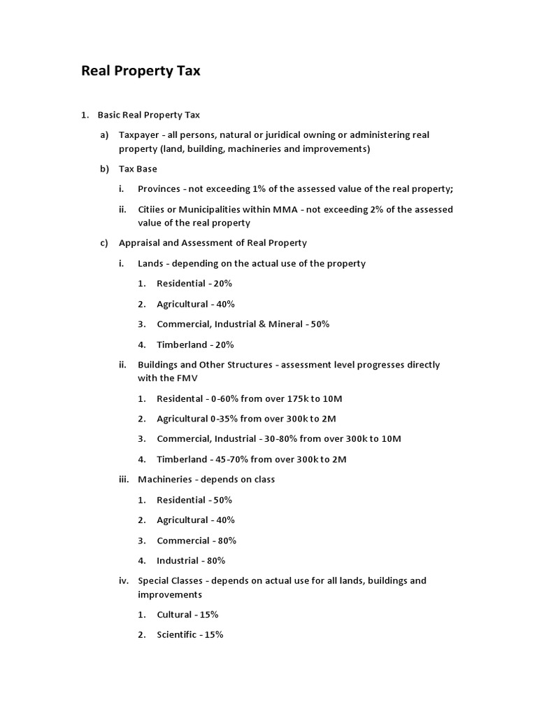 Real Property Tax | PDF | Property Tax | Taxes