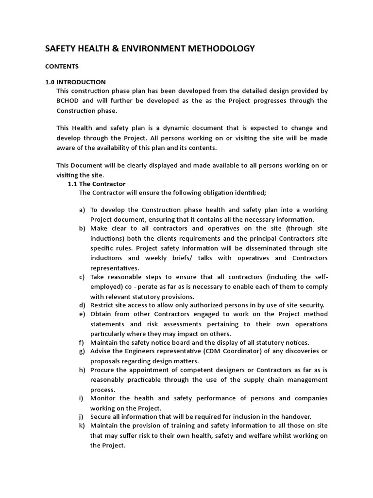 SHE Methodology | PDF | Occupational Safety And Health | Safety