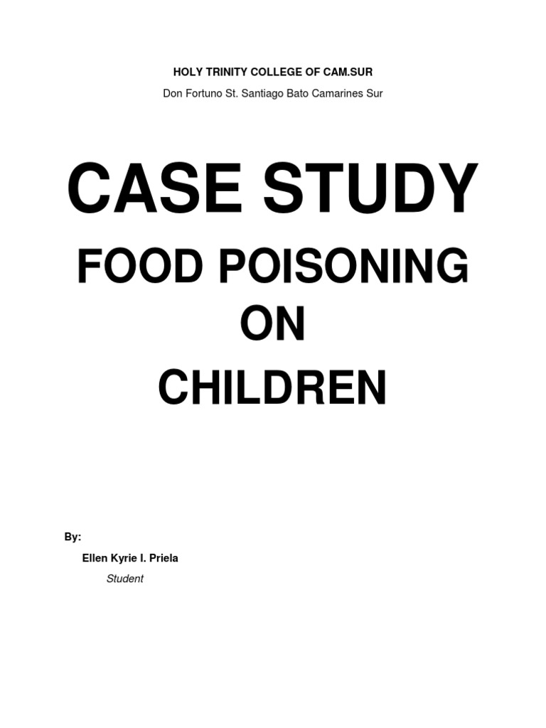 Case Study: Food Poisoning ON Children | PDF | Foodborne Illness | Nausea