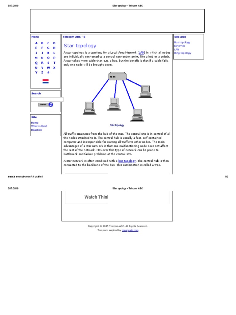 Star Topology - Telecom ABC | PDF | Network Topology | Computer Network