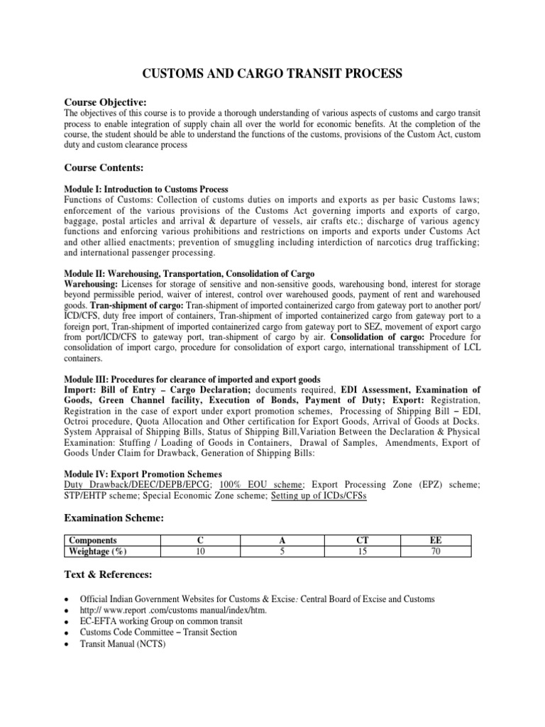 Internship Report | PDF | Containerization | Customs