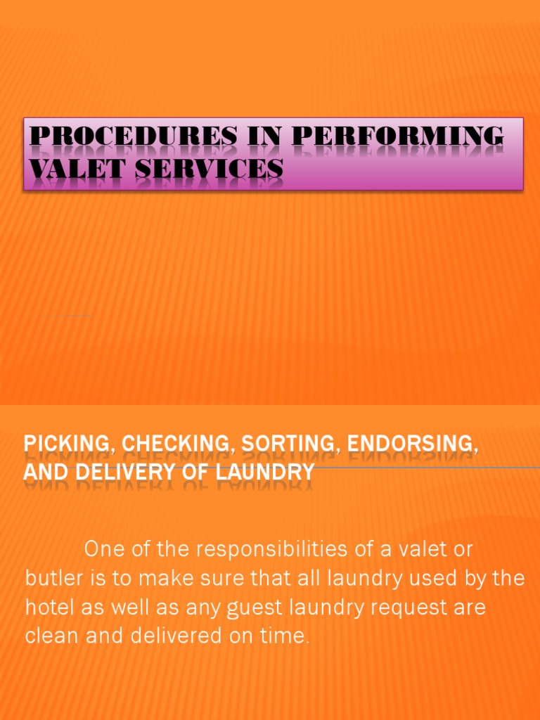 Procedures in Performing Valet Services | PDF
