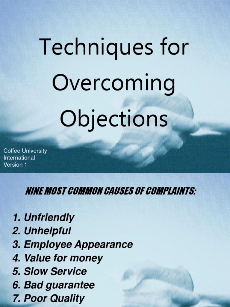 9 Techniques for Overcoming Objections | PDF