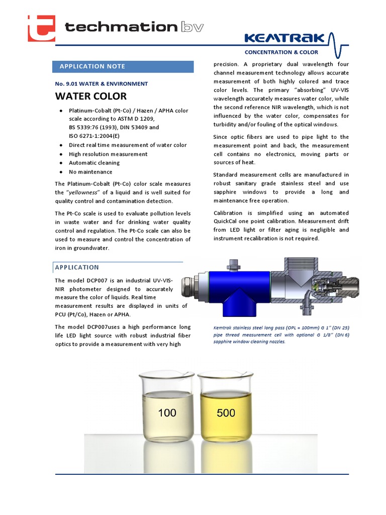 APHA Color Standards for Water Testing | PDF | Ultraviolet–Visible ...