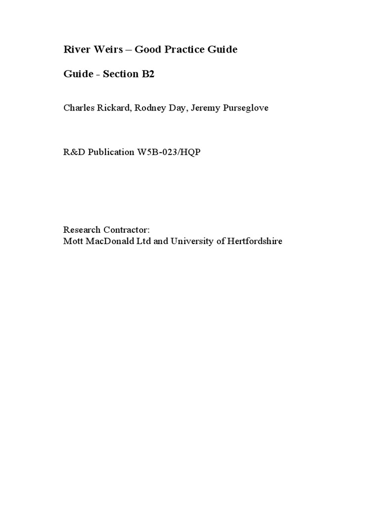 River Weirs - Engineering Design Essentials | PDF | Deep Foundation | River