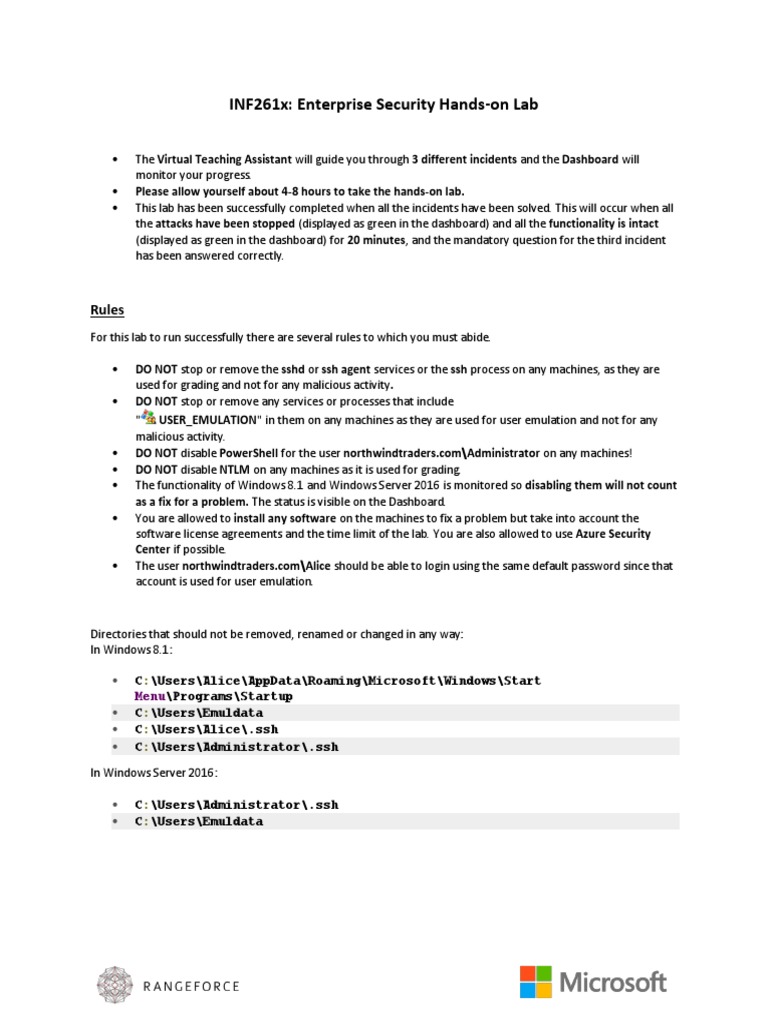 Enterprise Security Lab Guide | PDF | Secure Shell | Password
