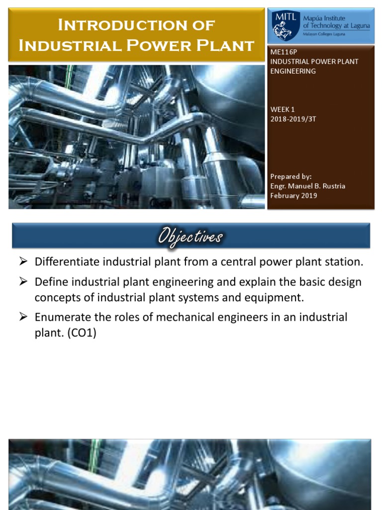Introduction To Industrial Power Plant | Download Free PDF | Factory ...