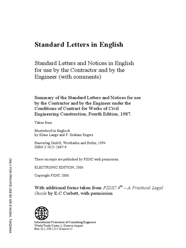 Standard Letters | PDF | Employment | English Language