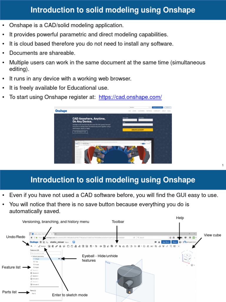 Introduction To Solid Modeling Using Onshape | Download Free PDF ...
