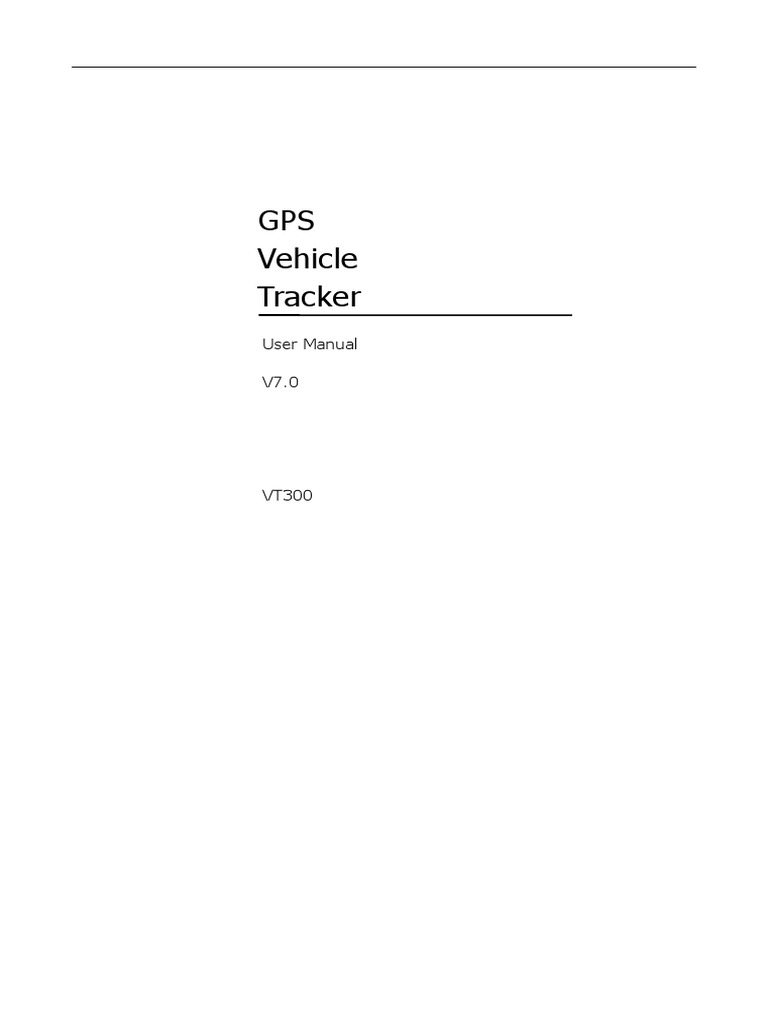 VT300 GPS Vehicle Tracker Manual | PDF | General Packet Radio Service ...