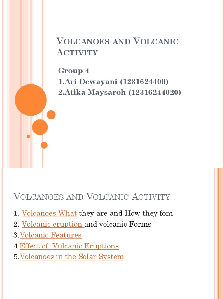 Volcanoes and Volcanic Activity | PDF | Volcano | Types Of Volcanic ...
