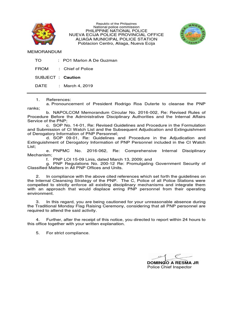 APS Format of Caution | PDF