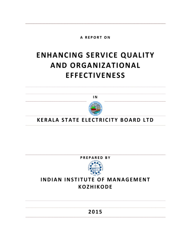 Kseb Restructuring Iim Report | PDF | Economies | Energy And Resource