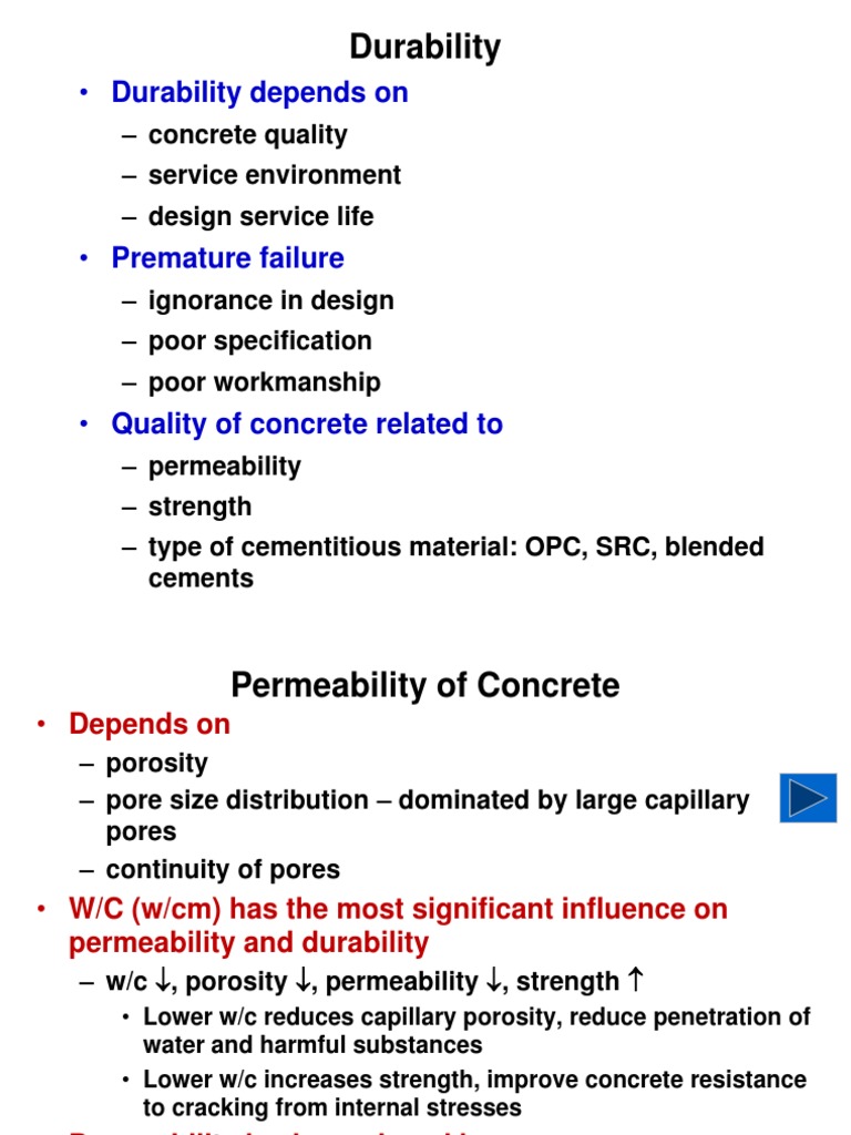Durability Depends On | PDF | Porosity | Concrete