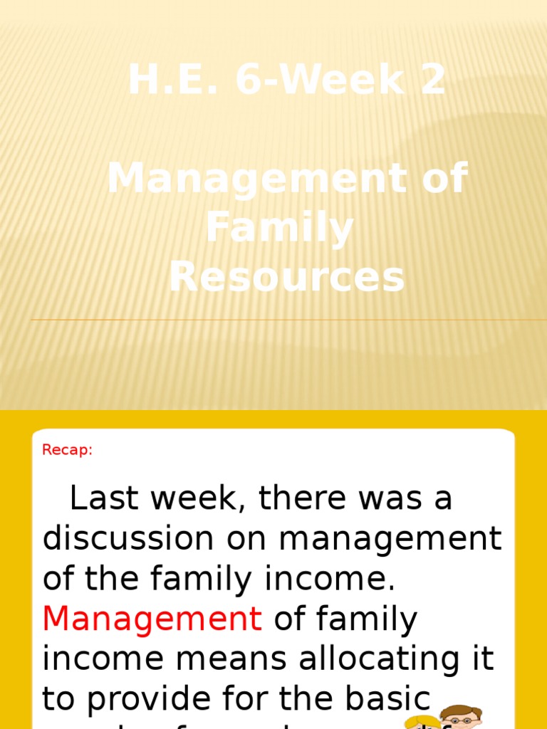 H.E. 6-Week 2 | PDF | Budget | Learning