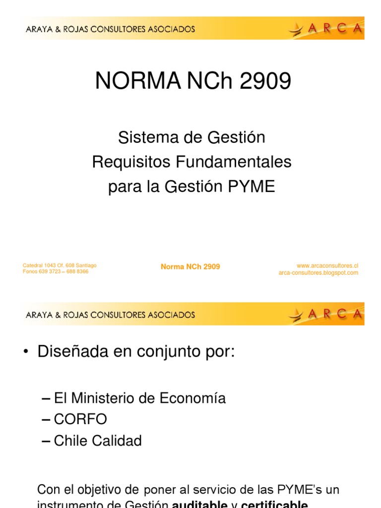 Norma NCH 2909 | PDF | Toma de decisiones | Business