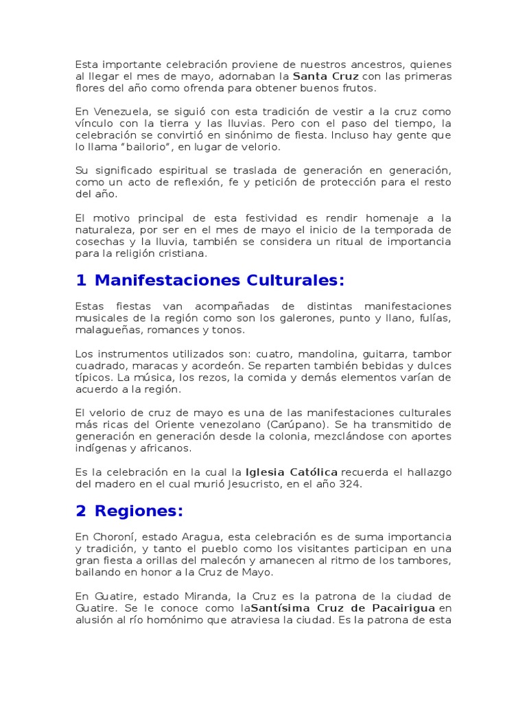 Cruz De Mayo Pdf Venezuela Religión Y Creencia